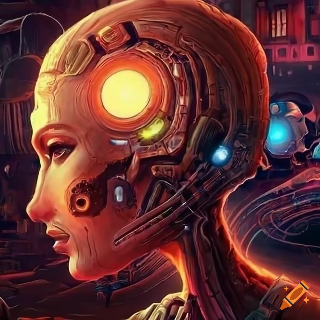 Epic futuristic biomechanoid science fiction art in 8k resolution on ...
