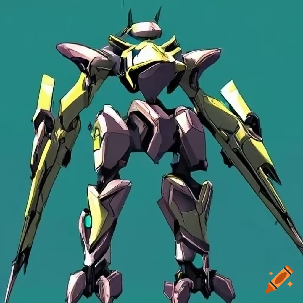 Detailed light mech design with female style from Code Geass on Craiyon
