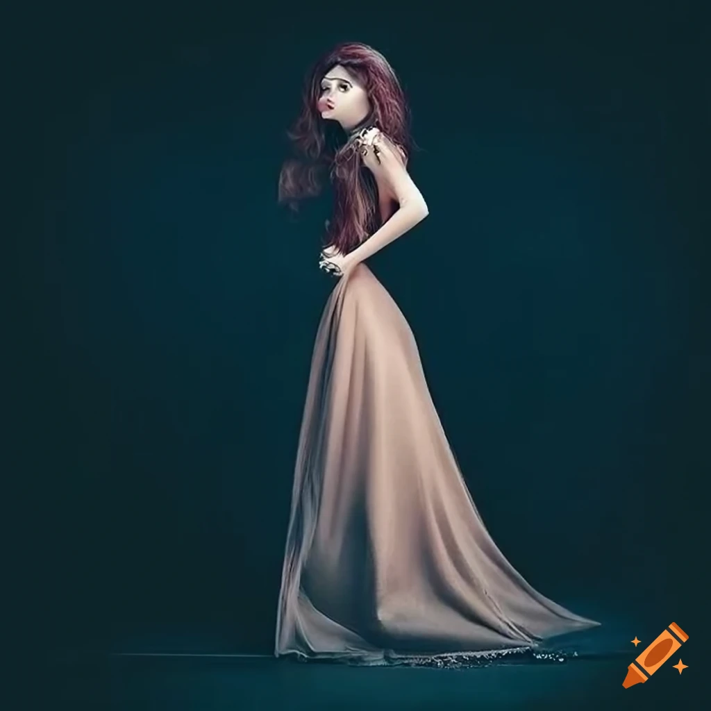 Fashion woman with hunchback and arched back on Craiyon