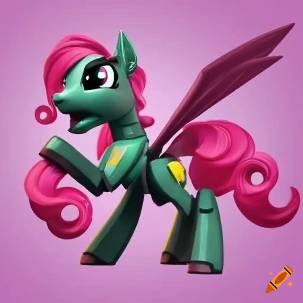 My little pony themed sleek mech on Craiyon
