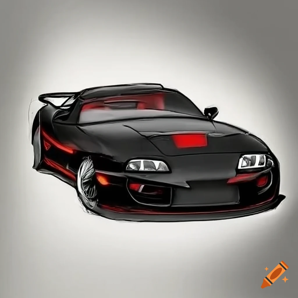 Toyota supra combined with knight rider on Craiyon