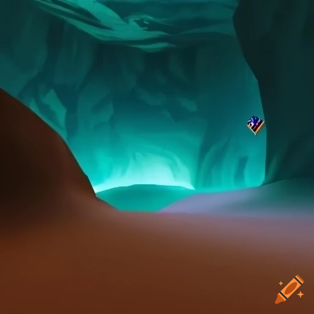 Super mario 64 cavern of the unagi landscape on Craiyon