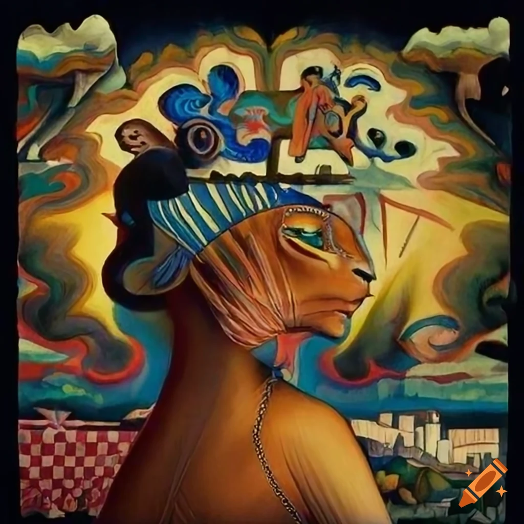 M.C. Escher, Diego Rivera, and Walter Crane inspired hyper-realistic ...