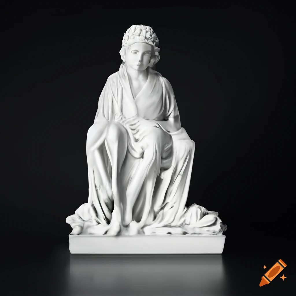 White statue on Craiyon