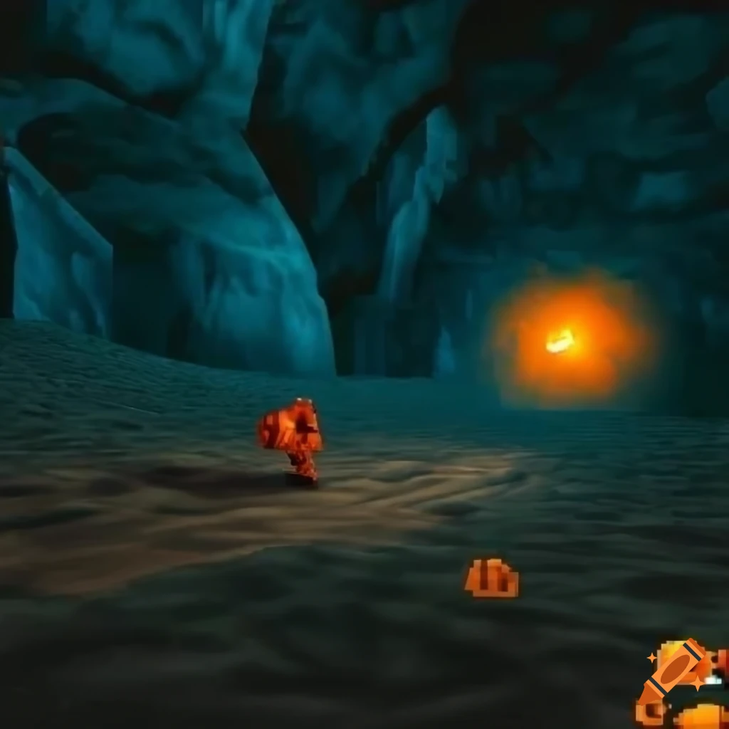 Super mario 64 amp cavern landscape on Craiyon