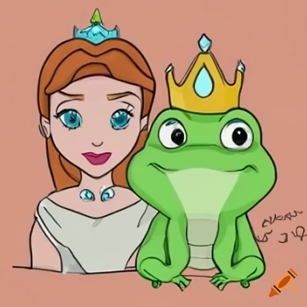 Princess popcorn and prince froggy on Craiyon