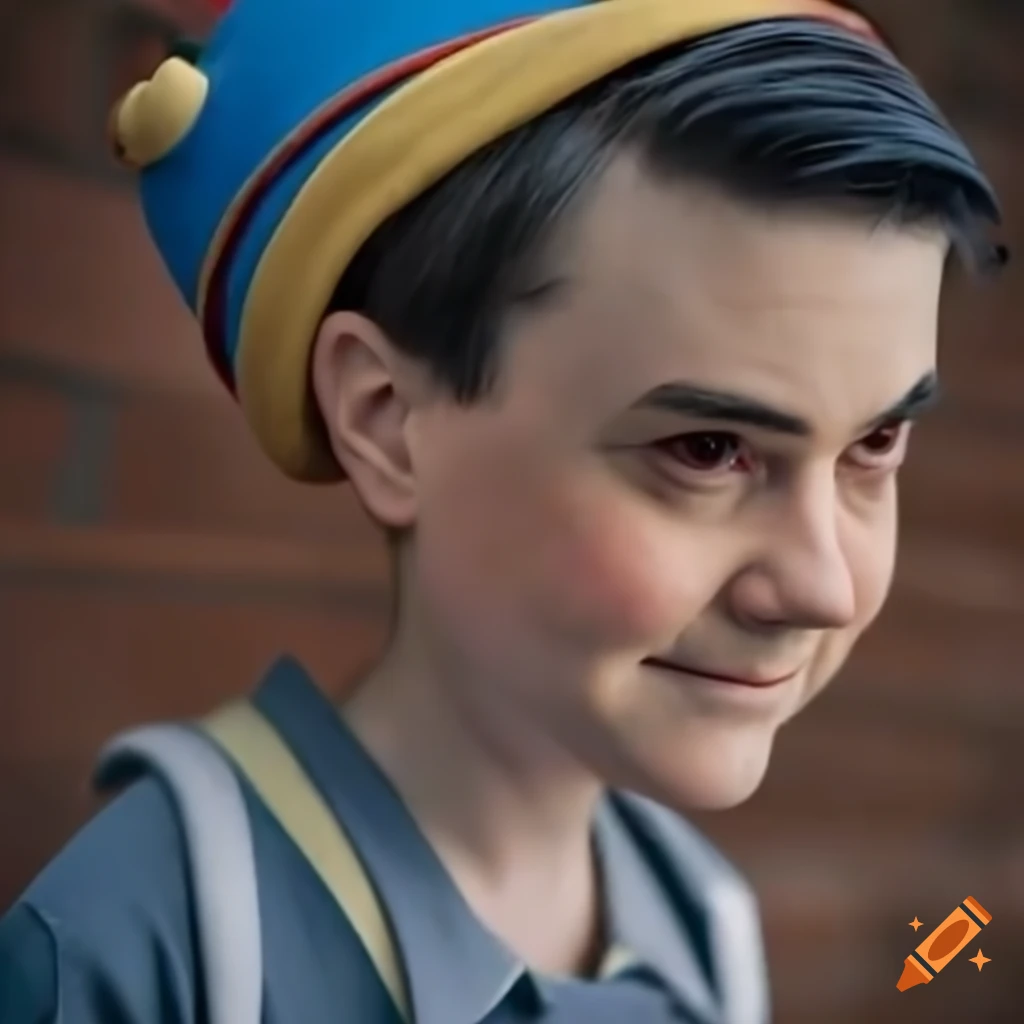 Satirical depiction of ben shapiro as pinocchio on Craiyon