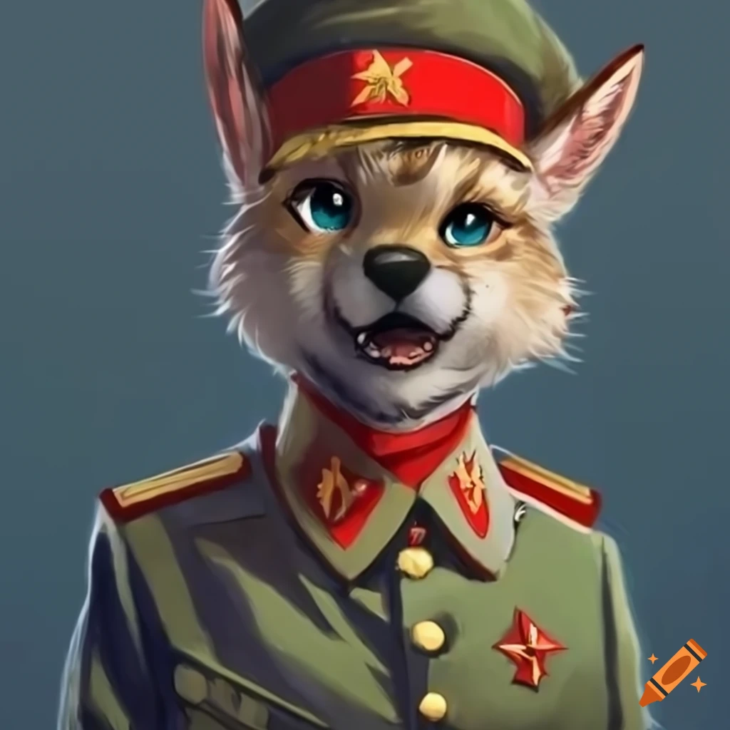 Soviet red army commandant on Craiyon