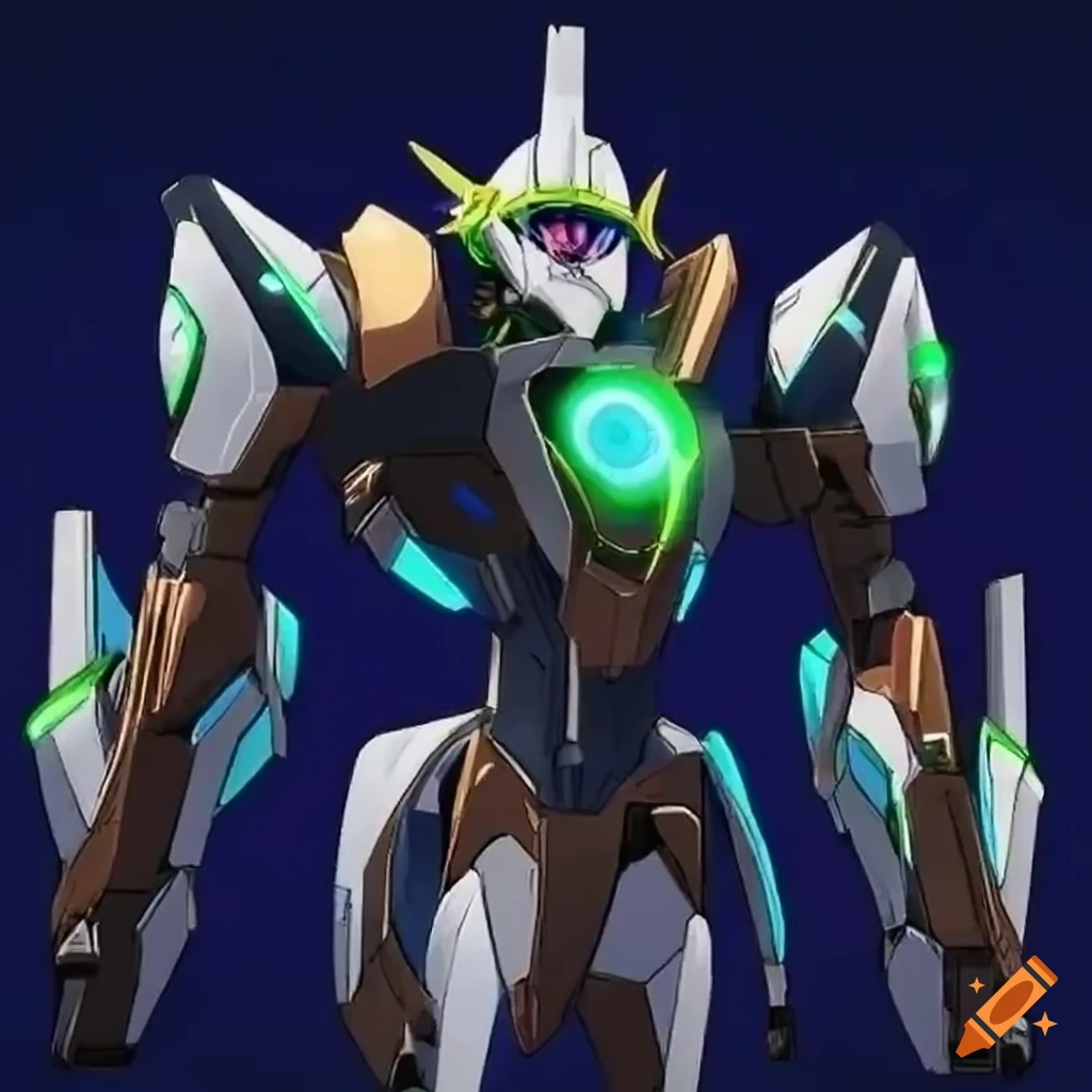 Detailed light mech in code geass with powerful and athletic female ...