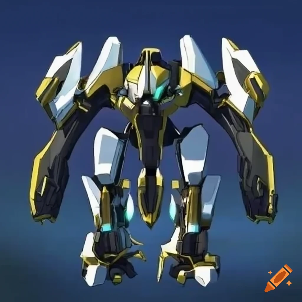 Detailed athletic light mech design in code geass with intricate ...
