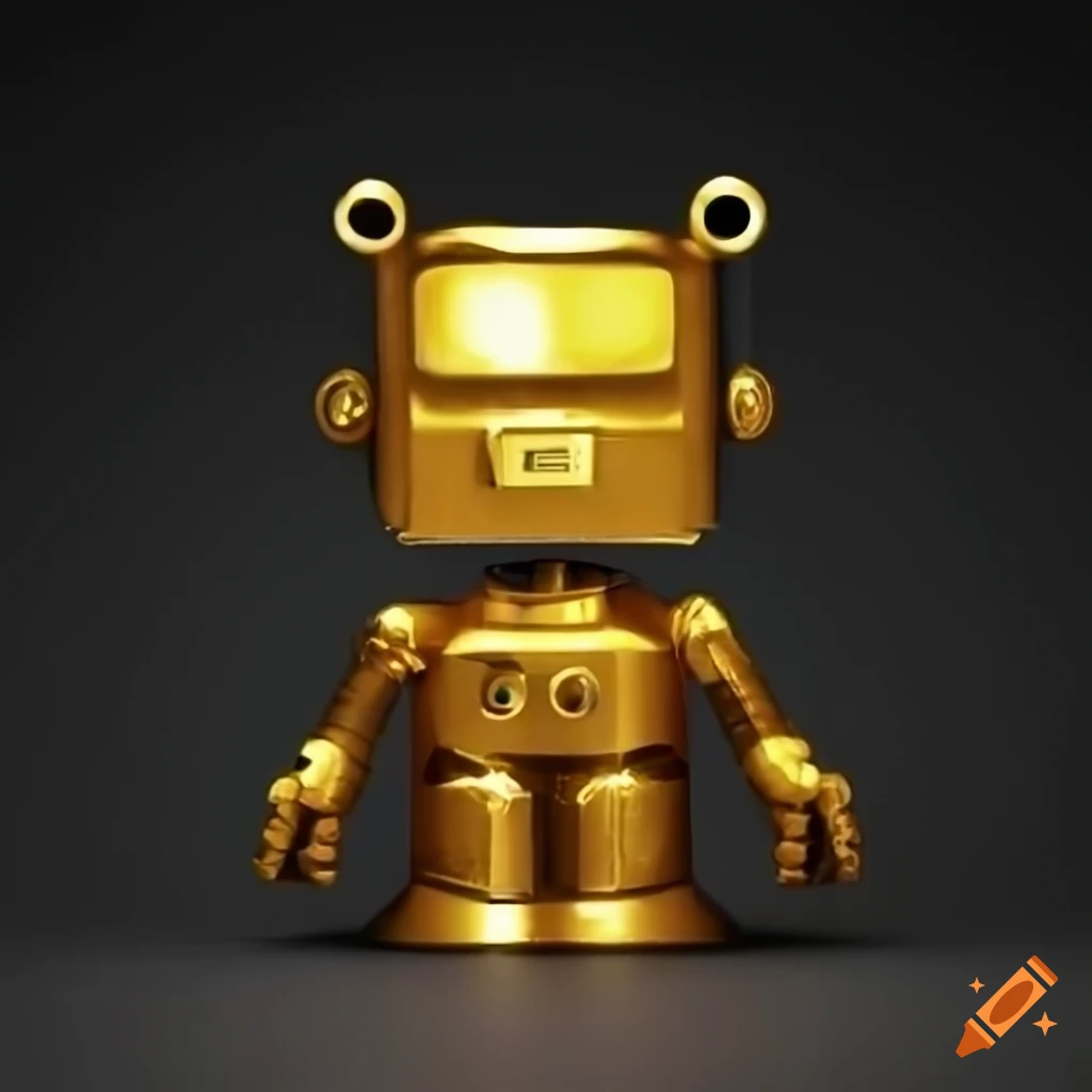 Little gold robot on Craiyon