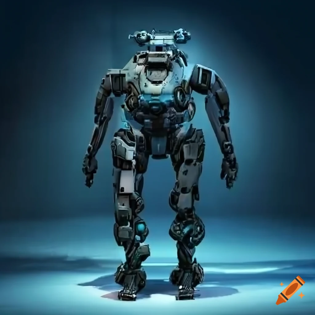 Athletic female lead suiting up for action with a powerful mech in the ...