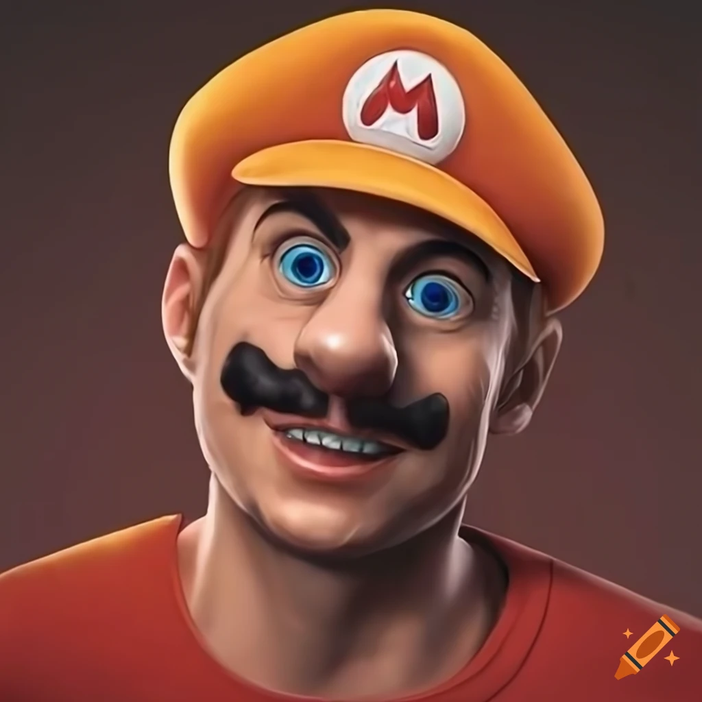 Hyper realistic mario character on Craiyon