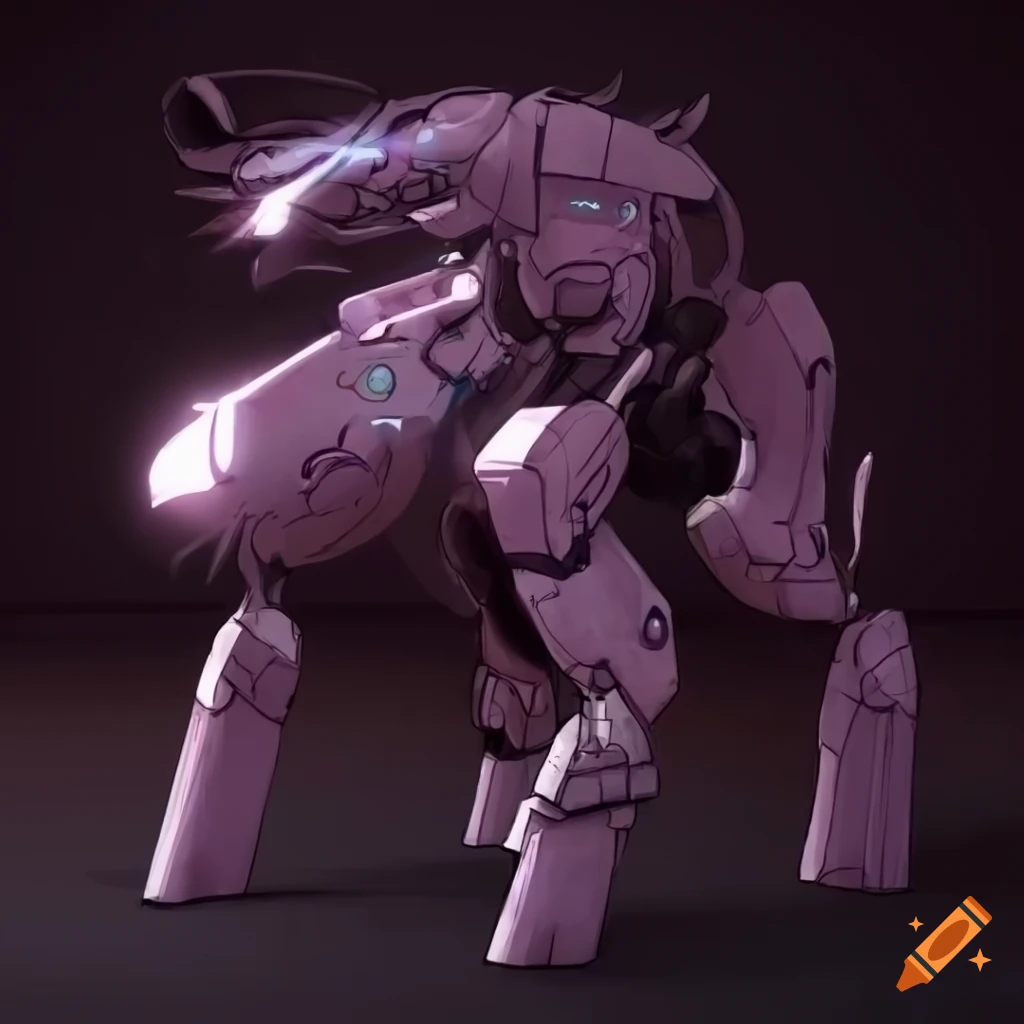 Mechanical rendering of my little pony, ideal for animations on Craiyon