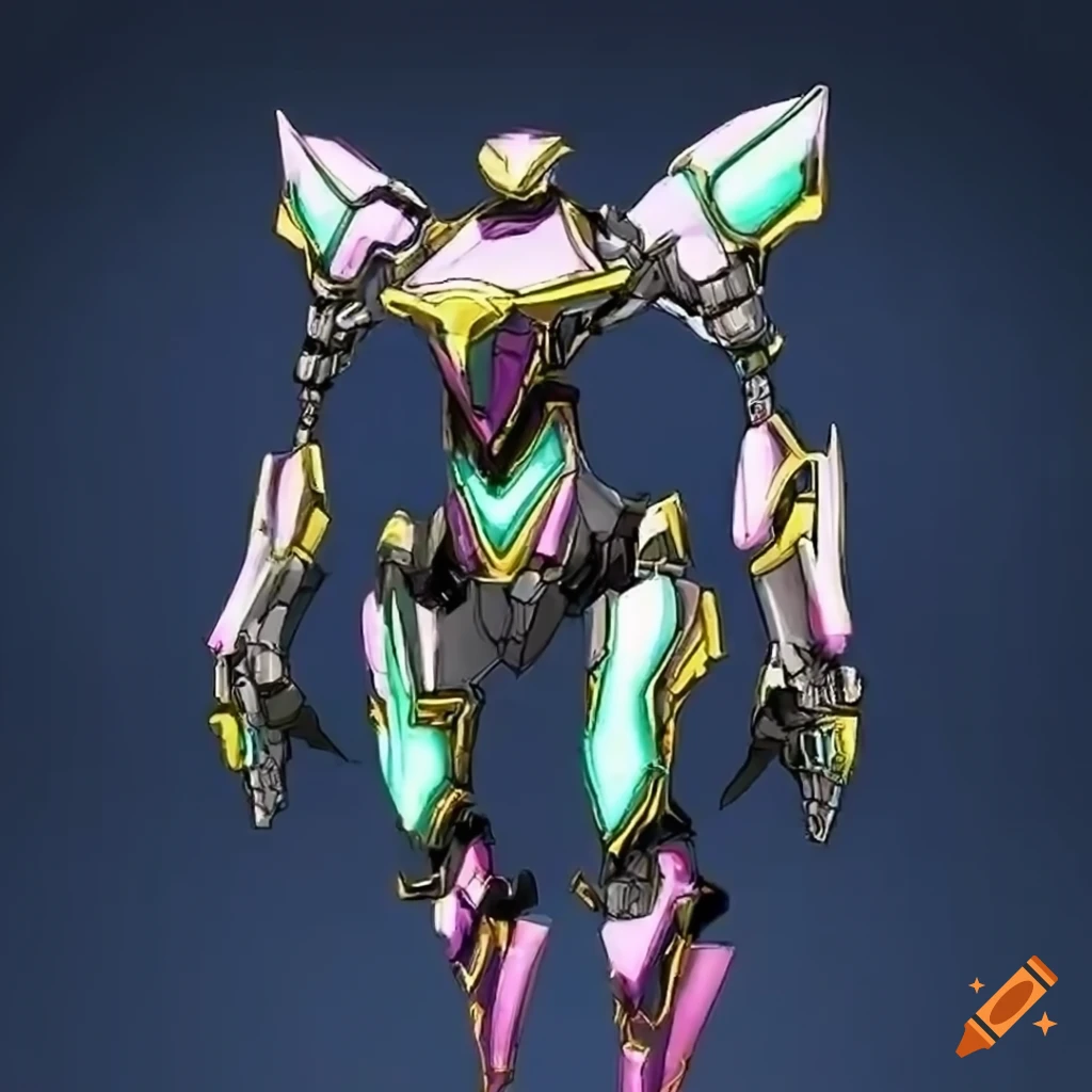 Detailed light mech style with intricate female design and technical ...