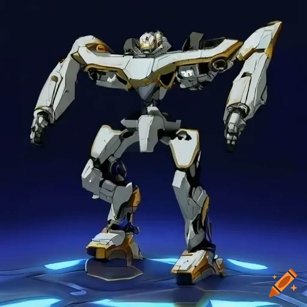 Detailed light mech design inspired by code geass on Craiyon