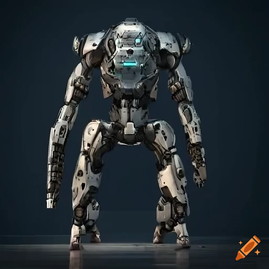 Athletic female lead suiting up for action with a powerful mech in the ...
