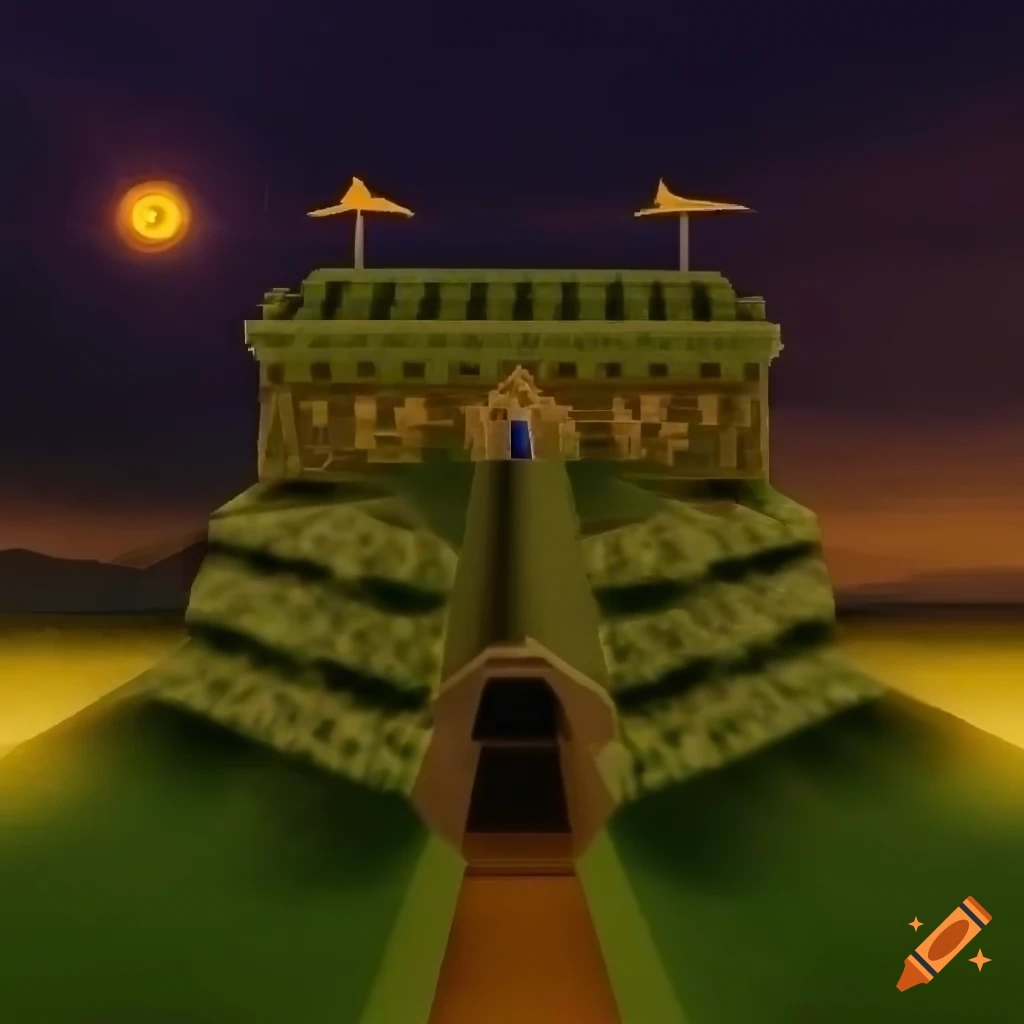 Super mario 64 eternal fort landscape on Craiyon