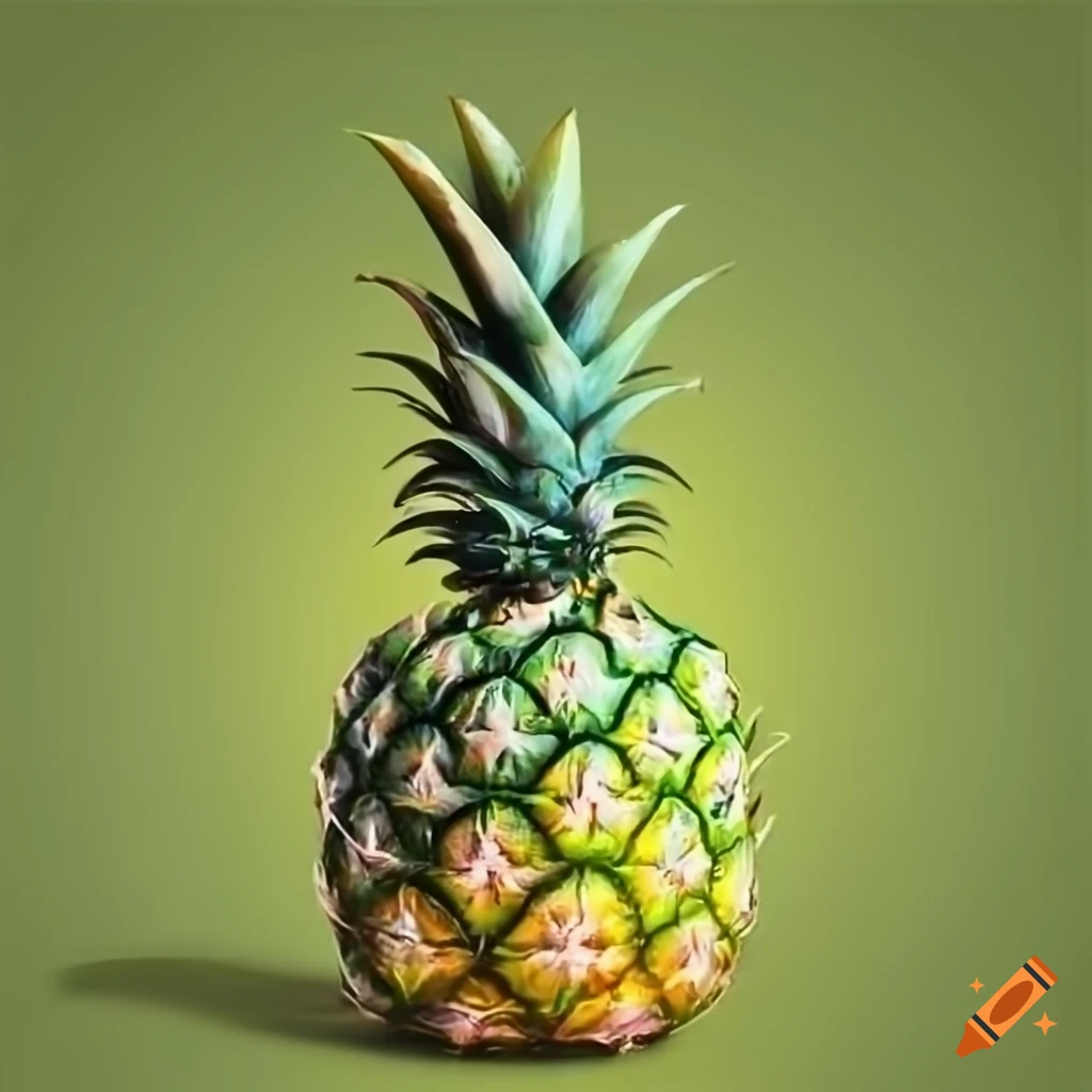 Smirking green pineapple on Craiyon