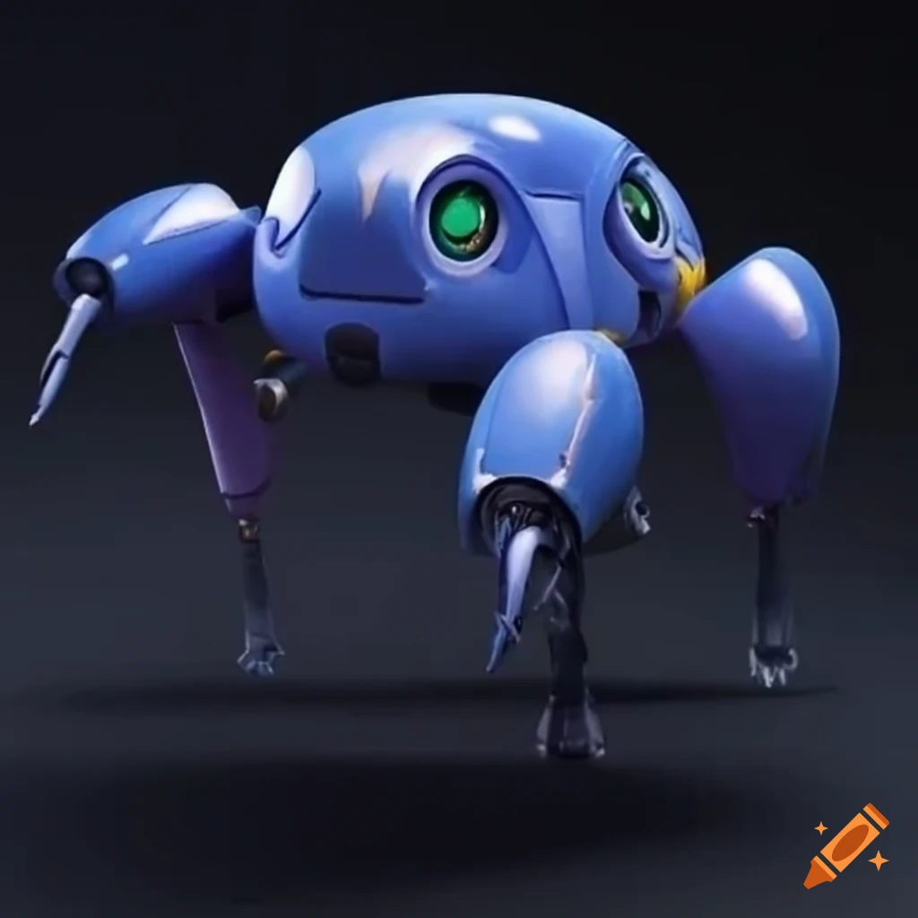Pet robot spider tank inspired by ghost in the shell tachikoma on Craiyon