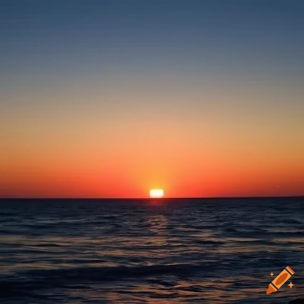 Beautiful sunset scene on Craiyon