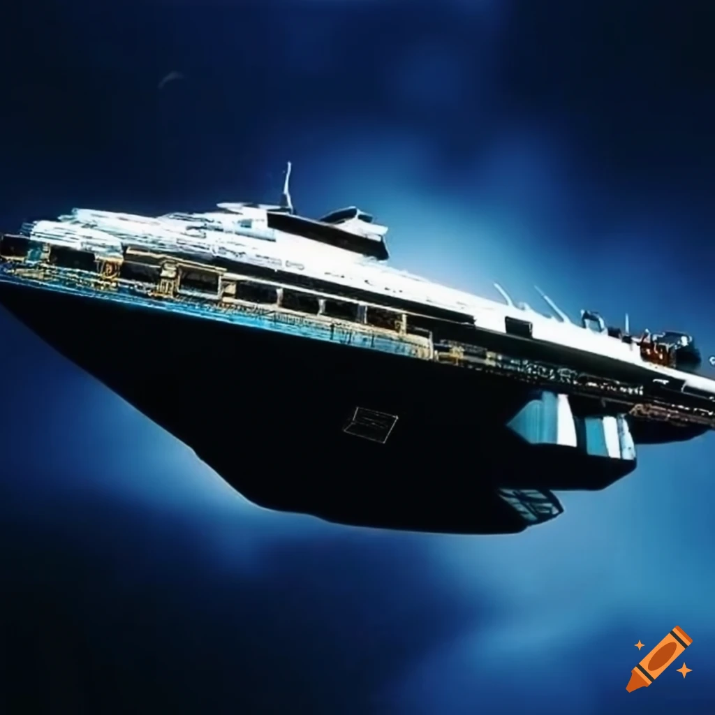 1970s space opera spaceships in a science fiction setting on Craiyon