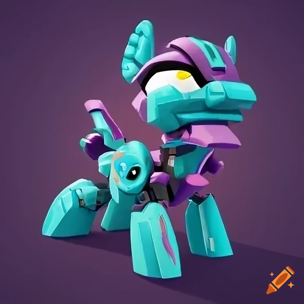 Mechanical my little pony robot on Craiyon