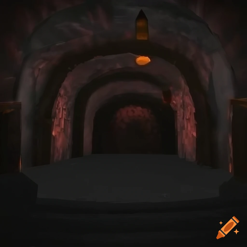 Super mario 64 hollow horror halls landscape on Craiyon