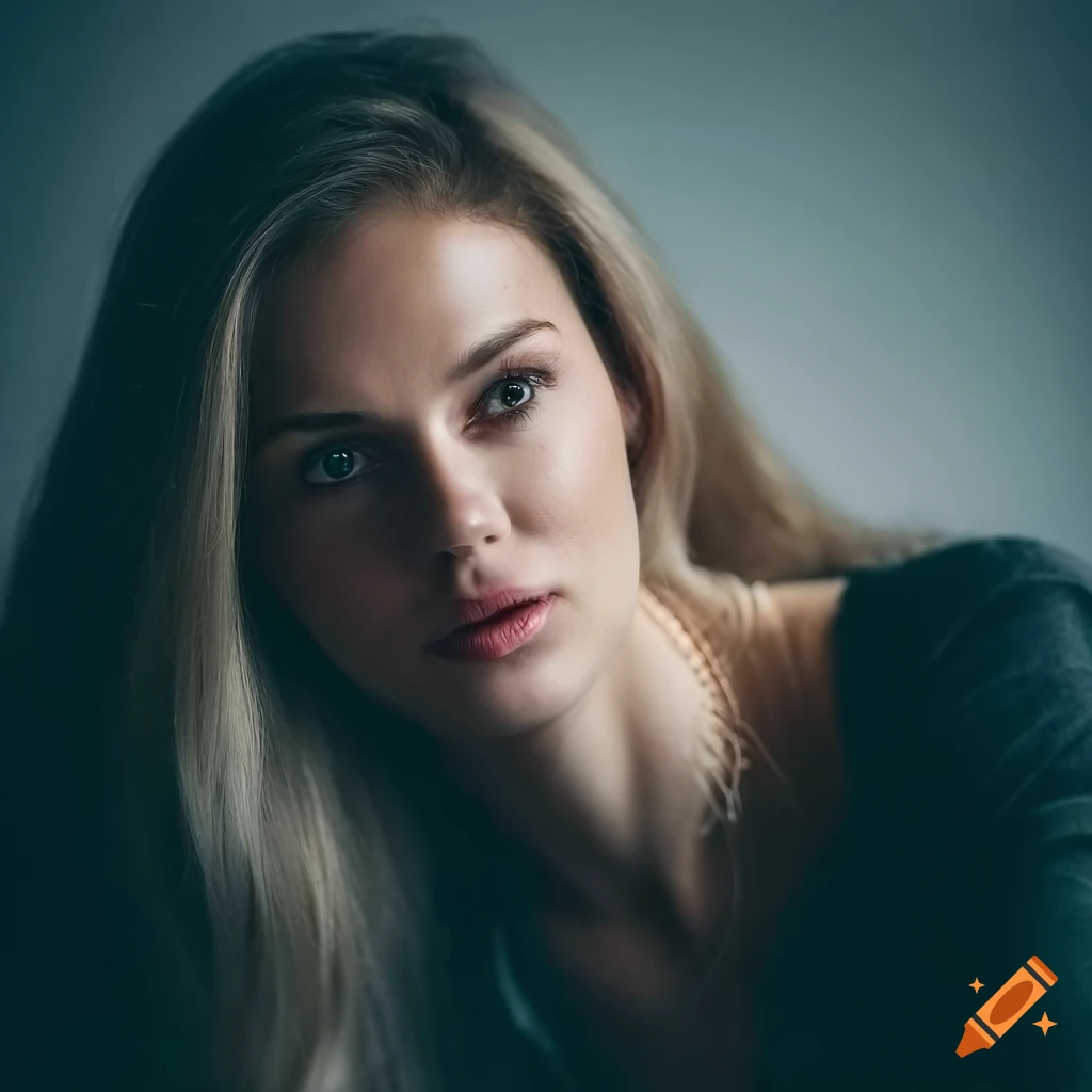 Blonde Scandinavian Woman Exuding Allure In A Fashionable Interior With