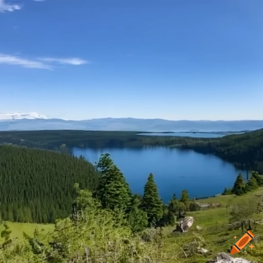Lake view on Craiyon