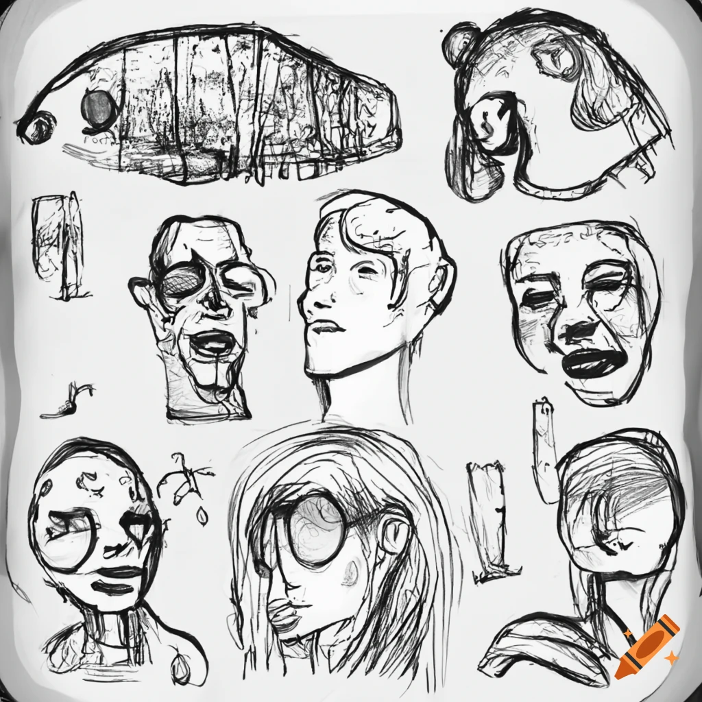 Random sketch on Craiyon