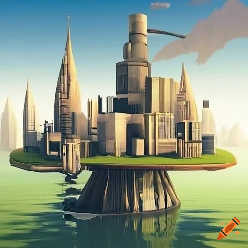 Solar punk cityscape on Craiyon