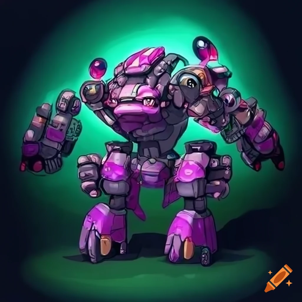 Colorful and detailed artwork of a cute My Little Pony mech on Craiyon