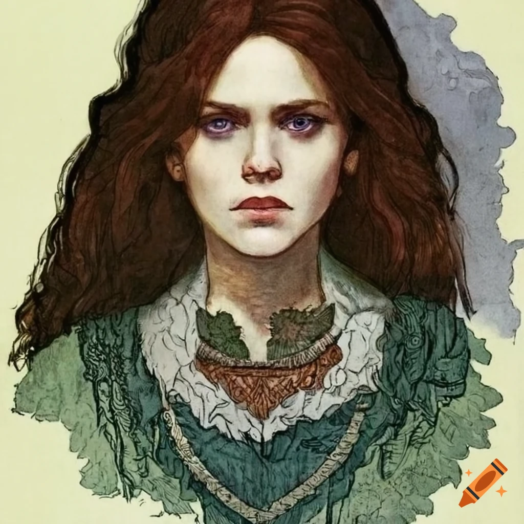 Portrait of Yennefer from The Witcher: 1899 illustration by Ivan ...