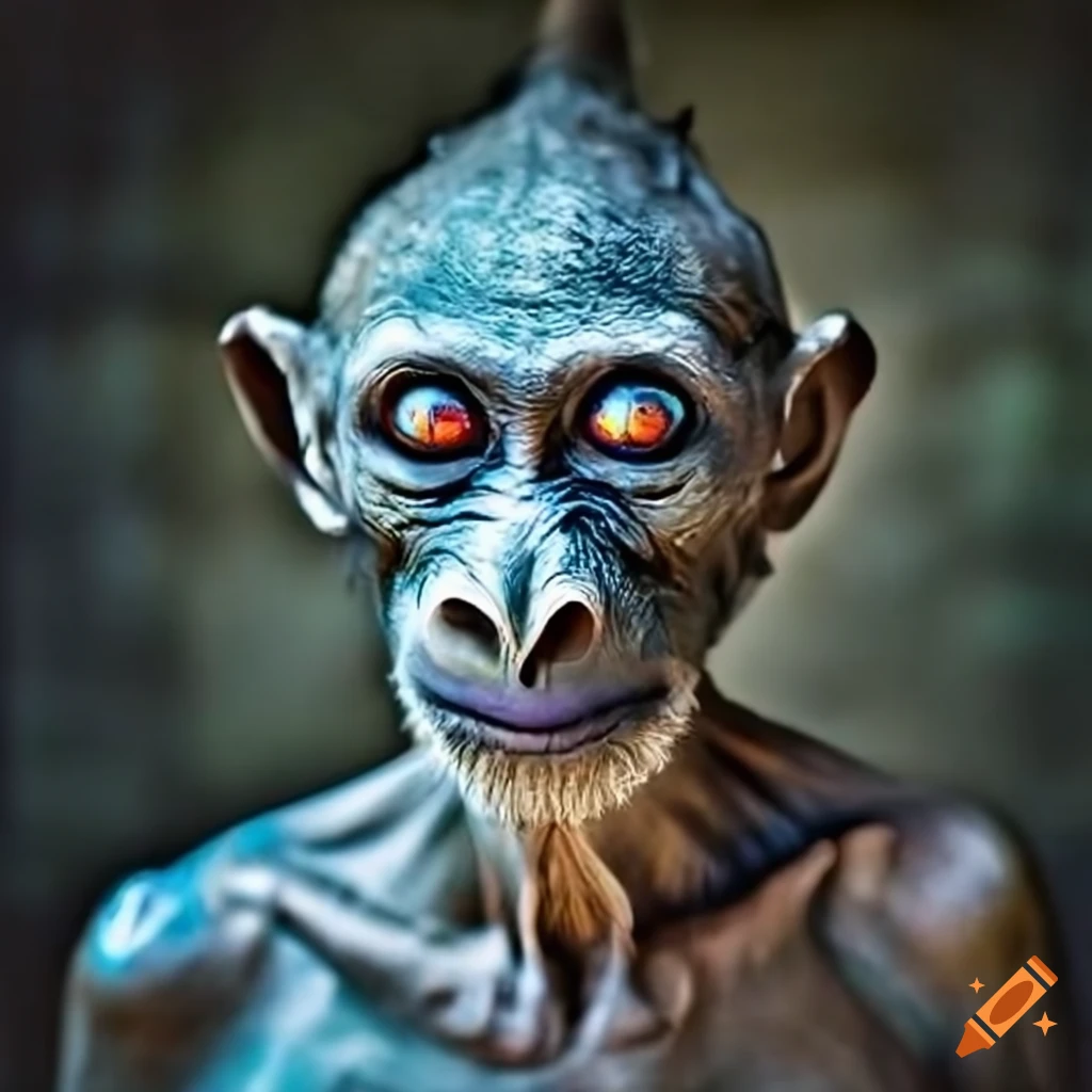 Monkey fish man on Craiyon