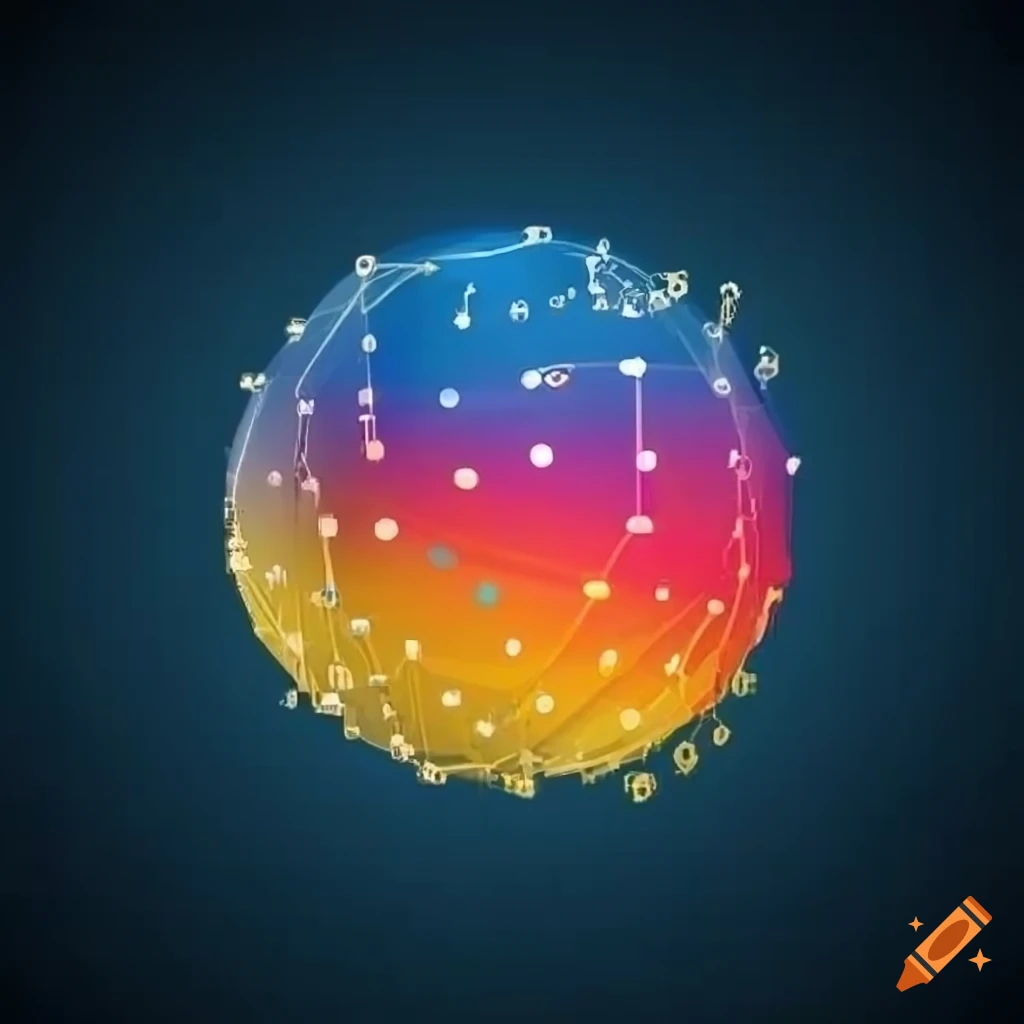 Interconnected web patterns representing web development and digital ...