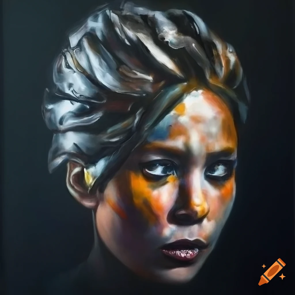 Hyperrealist still life painting in acrylic on canvas on Craiyon