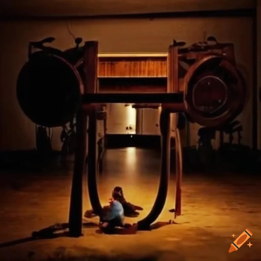 Unique and unusual contraption in a photography on Craiyon