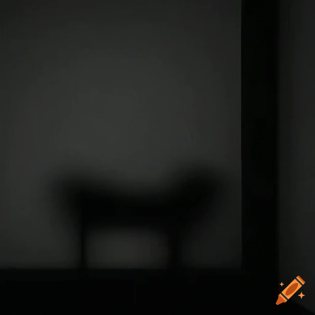 Intriguing shadowy silhouette lurking in a quiet room on Craiyon