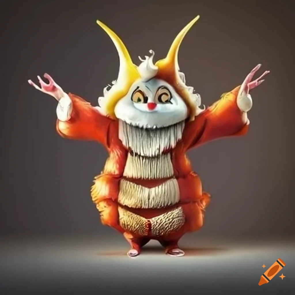 Happy snarf with capsules in tim burton style on Craiyon