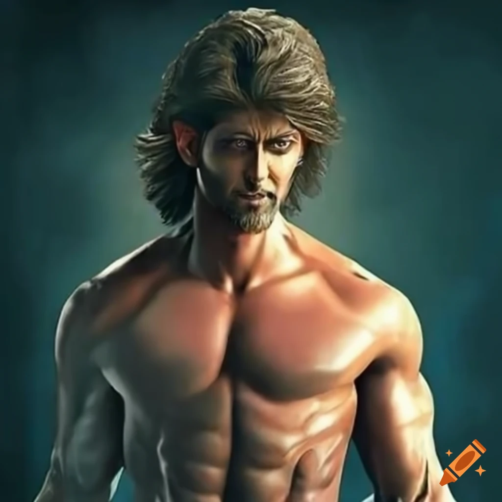 Gaming character resembling hrithik roshan on Craiyon