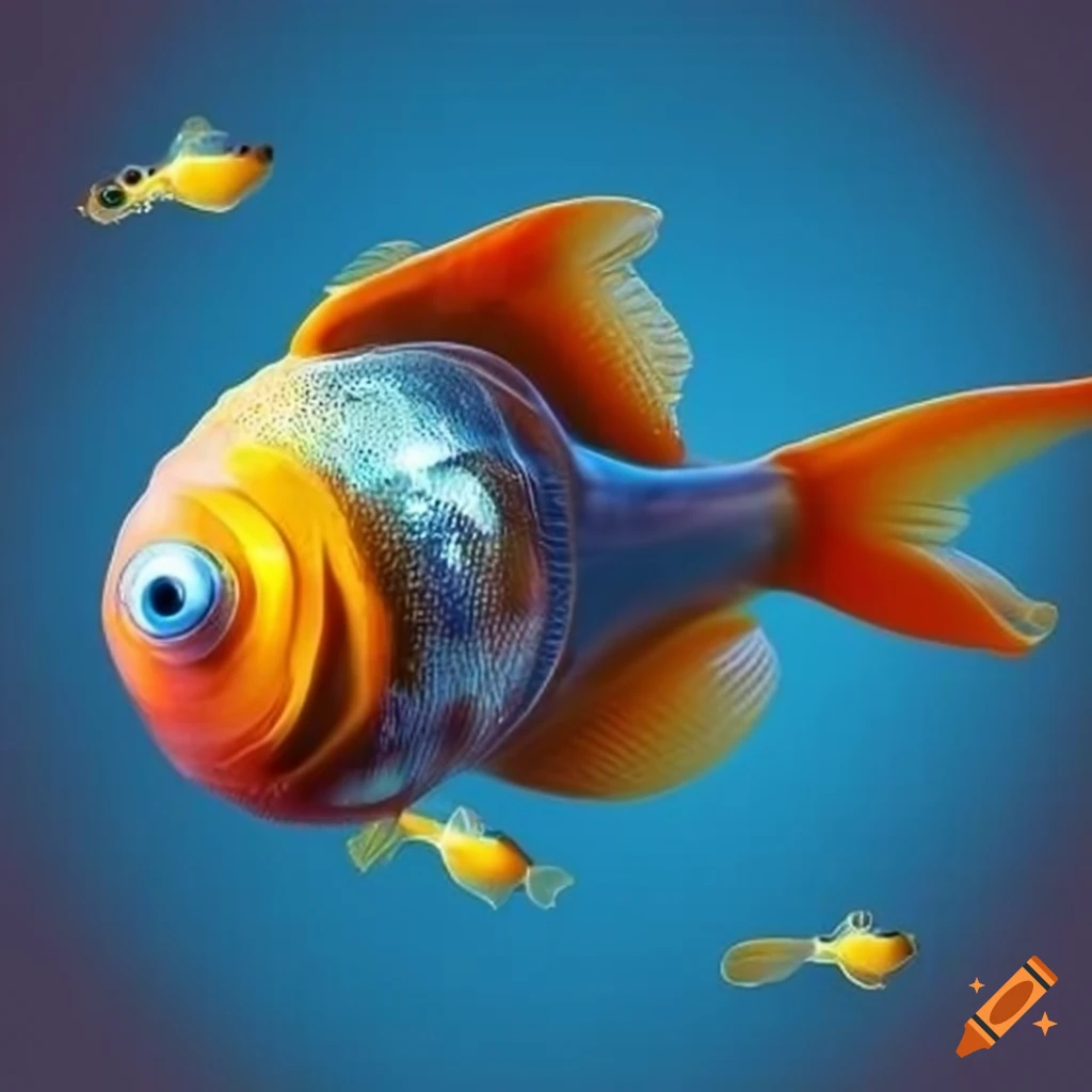 Astronaut goldfish in space on Craiyon