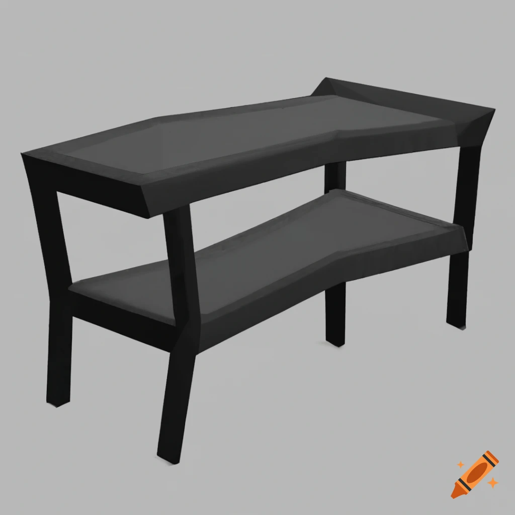 Abstract low poly polygon mesh bench shape on Craiyon