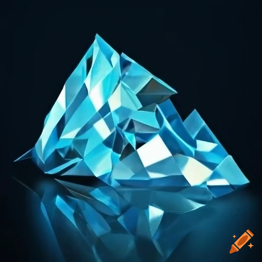 Sharp triangular diamond shards on Craiyon