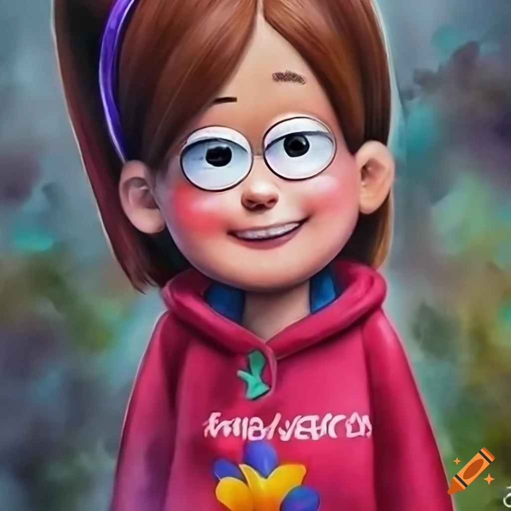 Portrait of asian mabel pines in high-resolution 8k detail on Craiyon