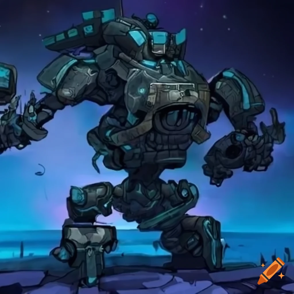 Sleek and powerful my little pony mech with intricate design in a ...