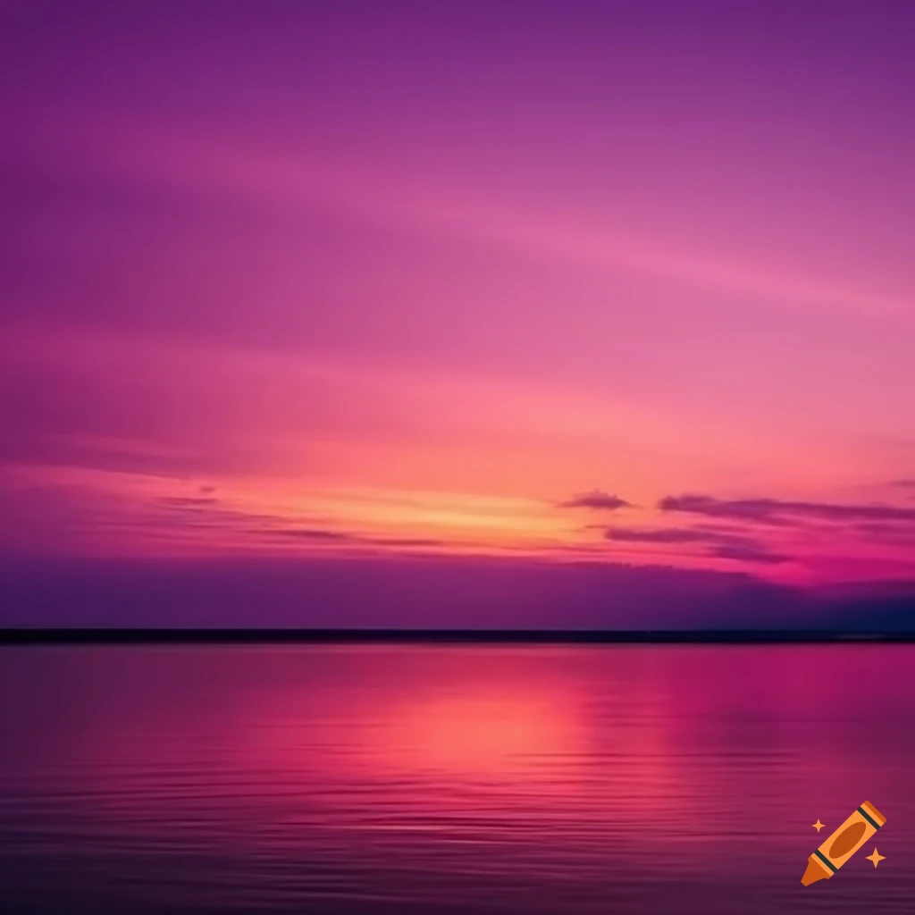 Beautiful pink sunset on Craiyon