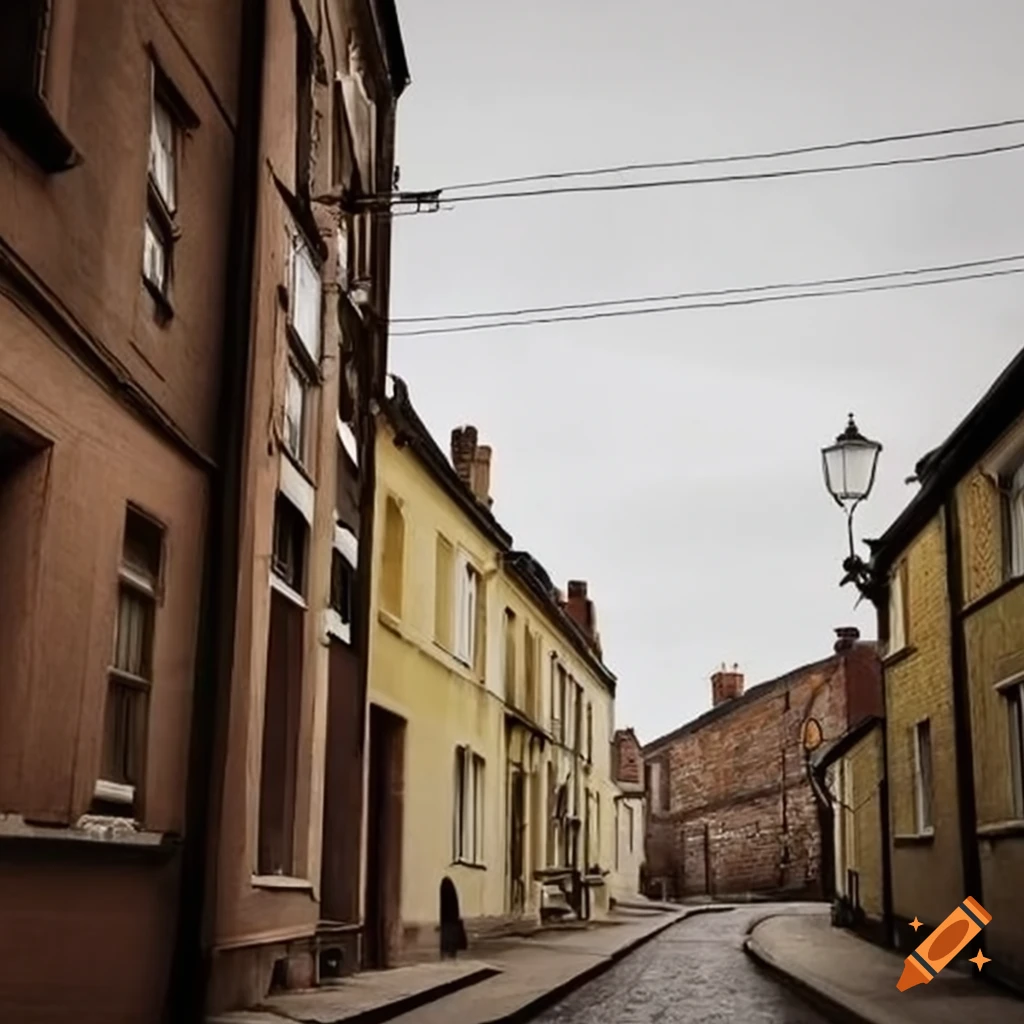 Two houses on a street on Craiyon