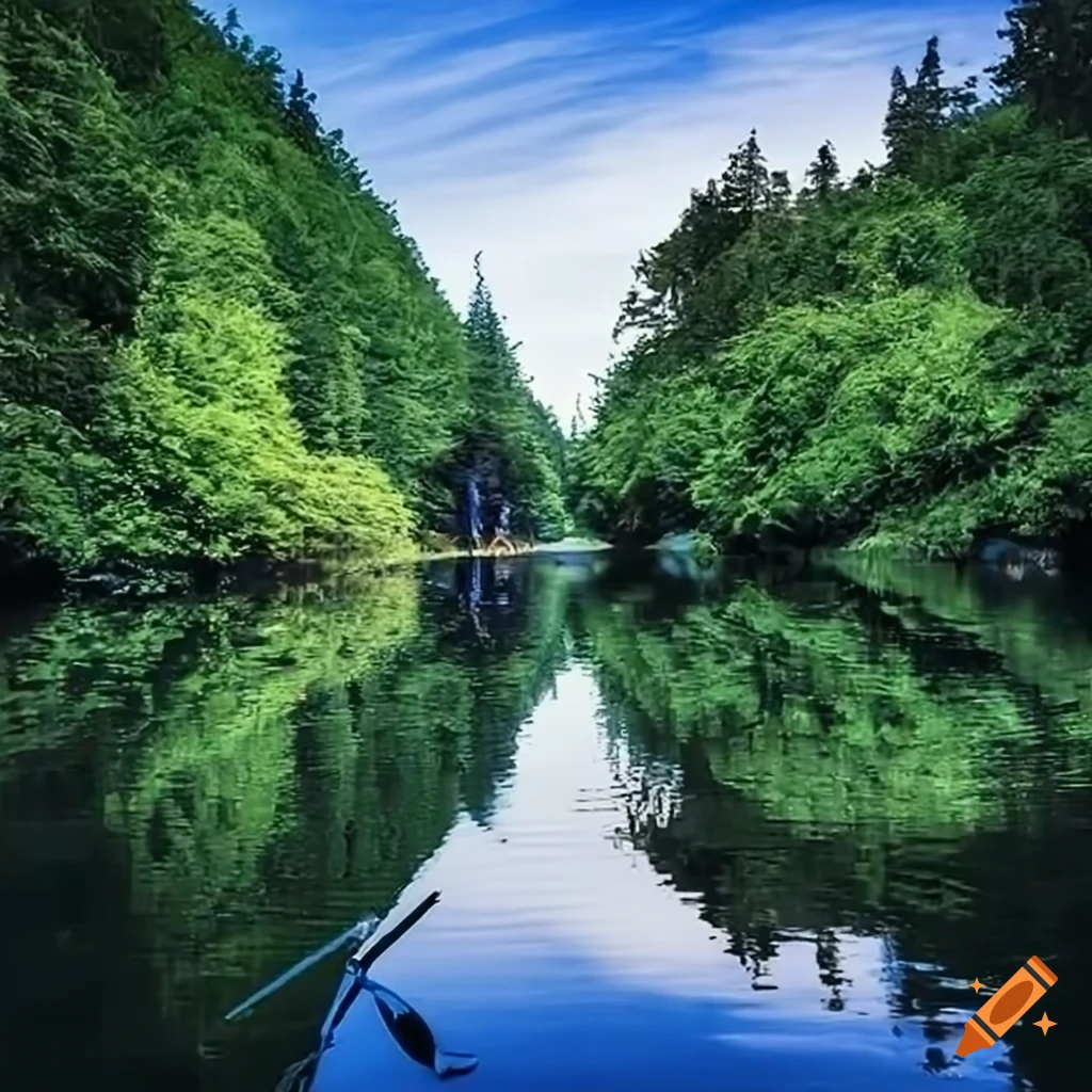 Canoe and kayak marathon on the semoy river on Craiyon