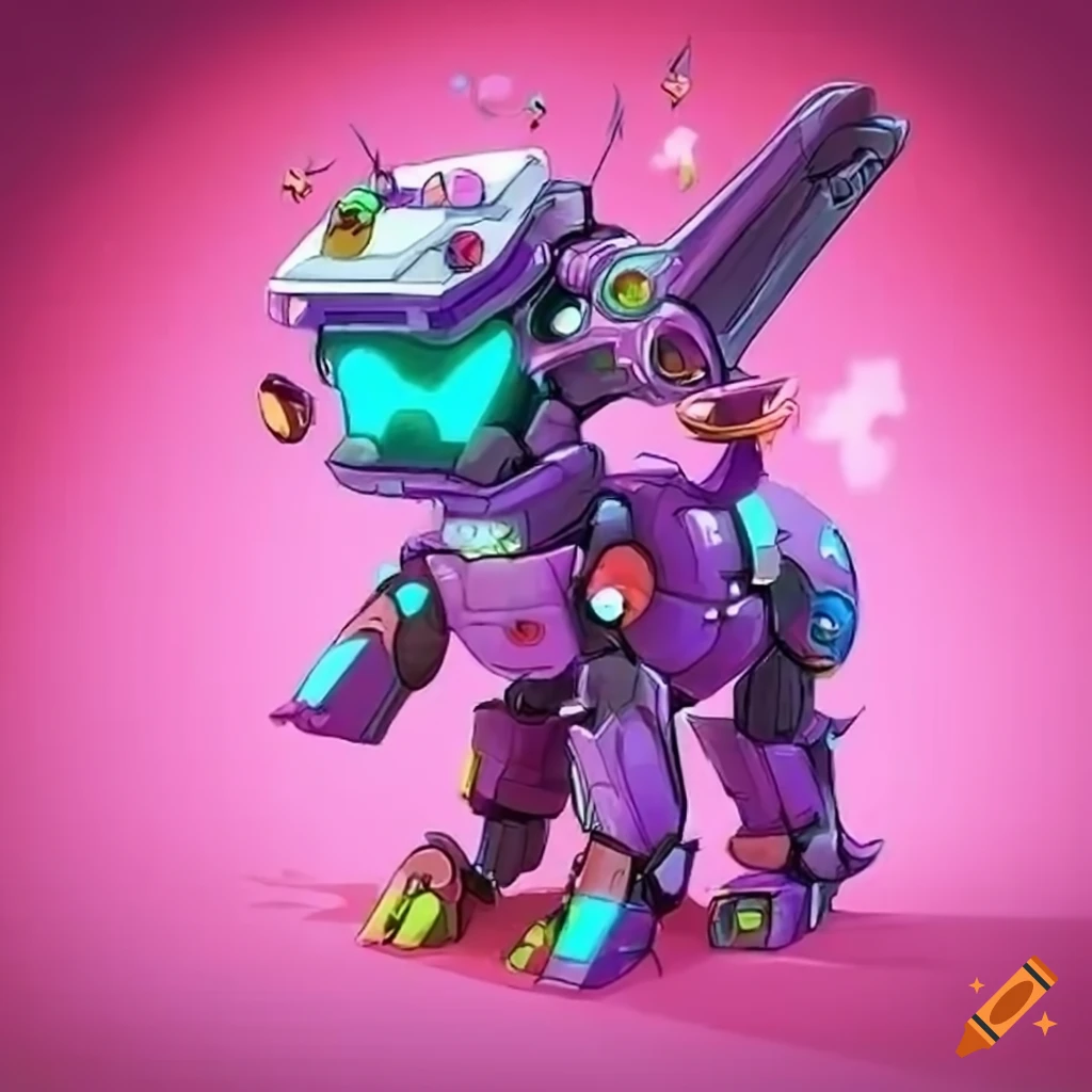 Colorful and detailed artwork of a cute my little pony mech for ...